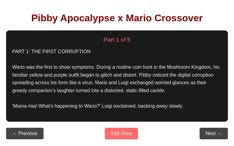Pibby Apocalypse x Mario Crossover ― Perchance Generator