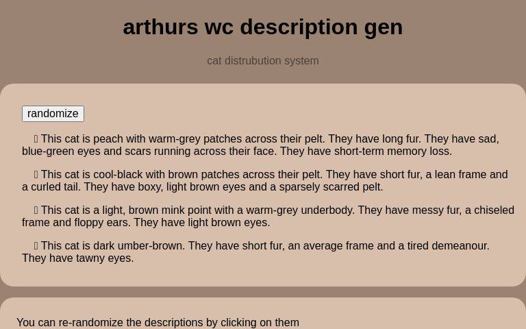 arthurs wc description gen