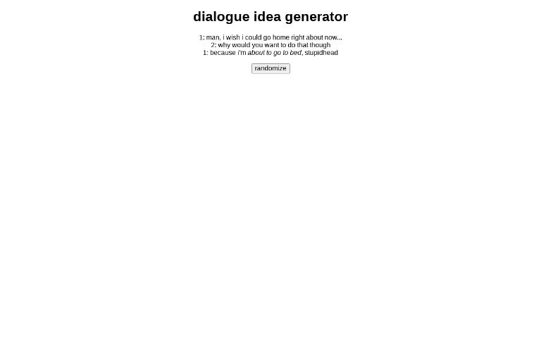 dialogue idea generator