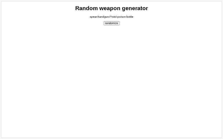 Random weapon generator