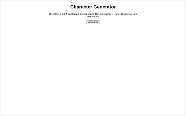Character Generator