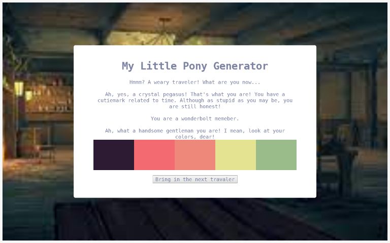 My Little Pony Generator