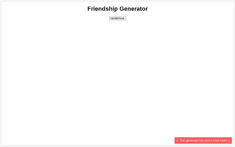 Friendship Generator
