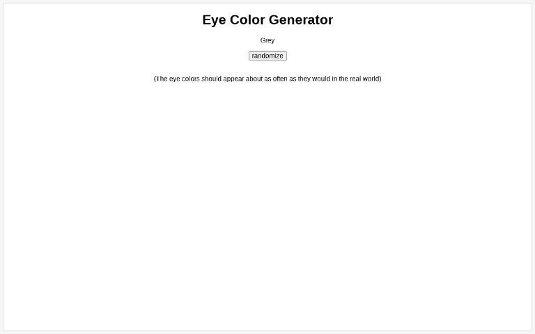 Eye Color Generator