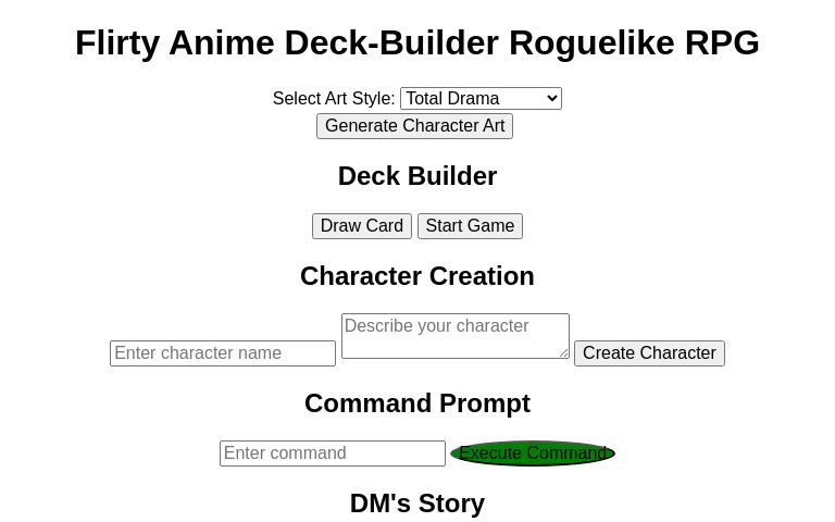 Flirty Anime Deck-Builder Roguelike RPG ― Perchance Generator