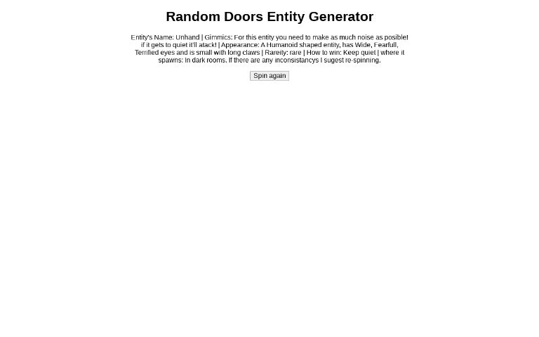 Random Doors Entity Generator