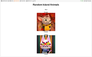 Random Island Animals ― Perchance Generator