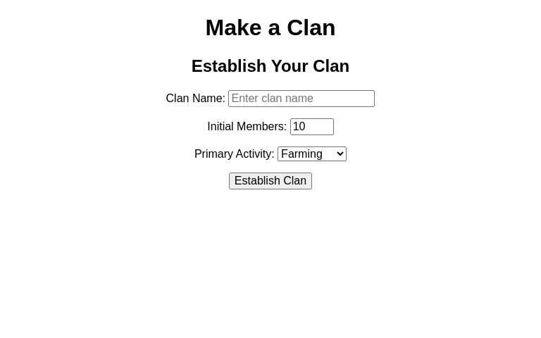Make a Clan ― Perchance Generator