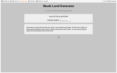 Sburb Land Generator
