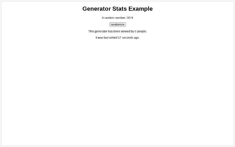 Generator Stats Example