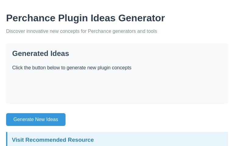 Perchance Plugin Ideas Generator