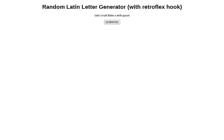 Random Latin Letter Generator (with curl)