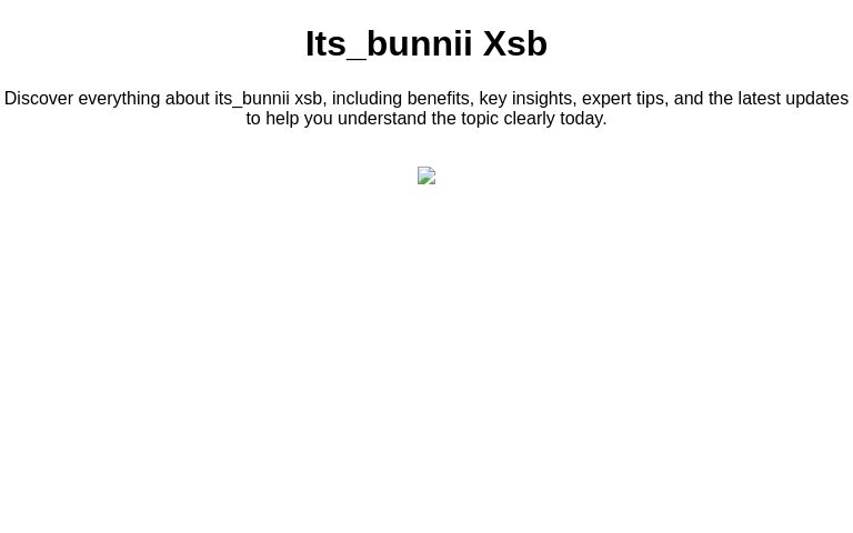 Its_bunnii Xsb ― Perchance Generator