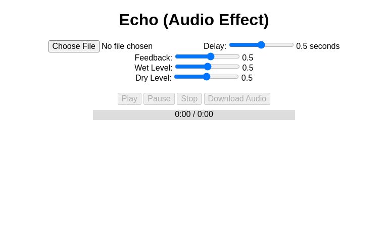 Echo (Audio Effect) ― Perchance Generator