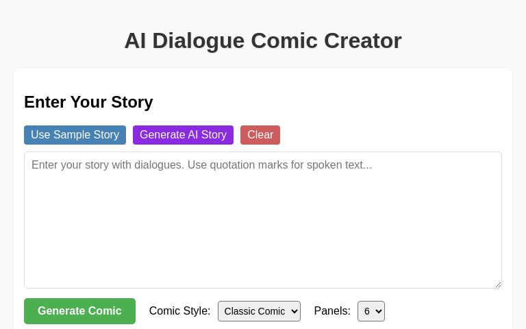 AI Dialogue Comic Creator ― Perchance Generator