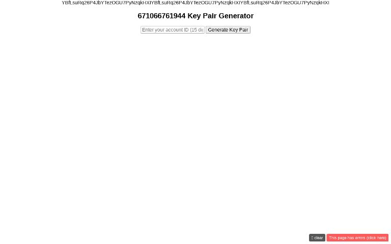 671066761944 Key Pair Generator