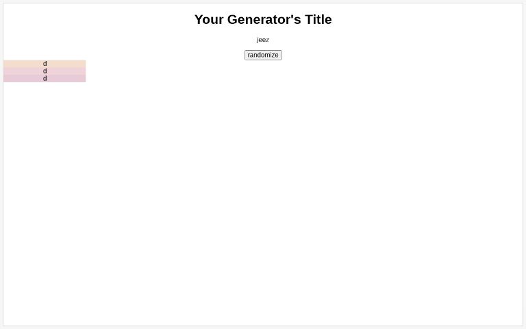 Minimal ― Perchance Generator