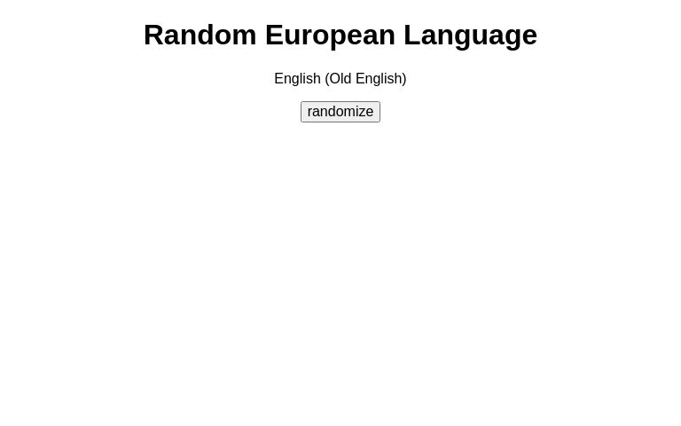 Random European Language ― Perchance Generator