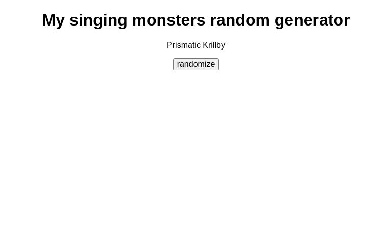 My singing monsters random generator