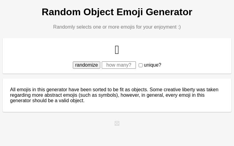 Random Object Emoji Generator