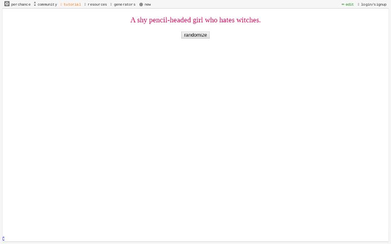 Object Head ― Perchance Generator