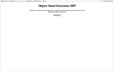 Object Head Generator WIP ― Perchance