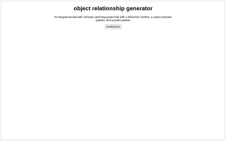 object relationship generator