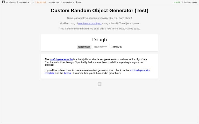 Custom Random Object Generator (Test)