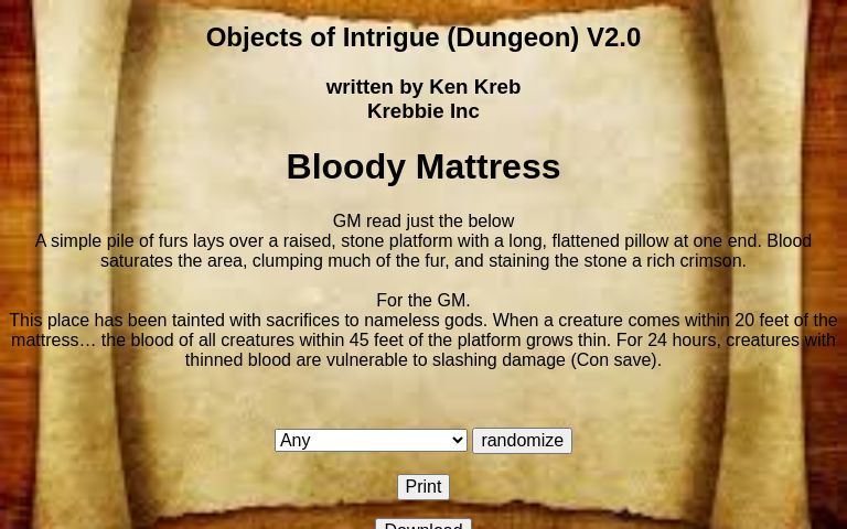 Enormous Cage ― Perchance Generator