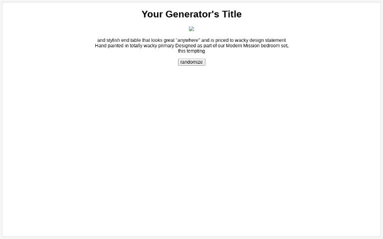 Objects1 ― Perchance Generator