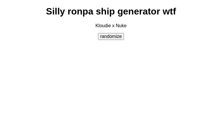Silly ronpa ship generator wtf