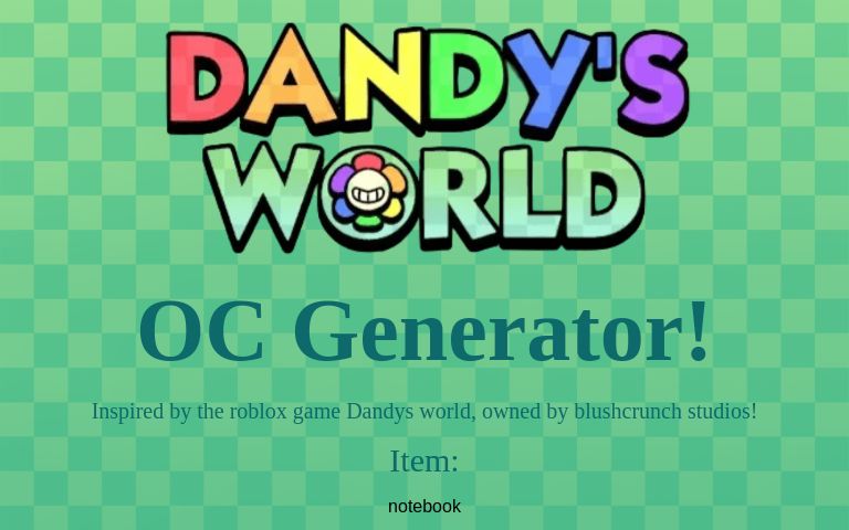 Dandys World Oc Gen