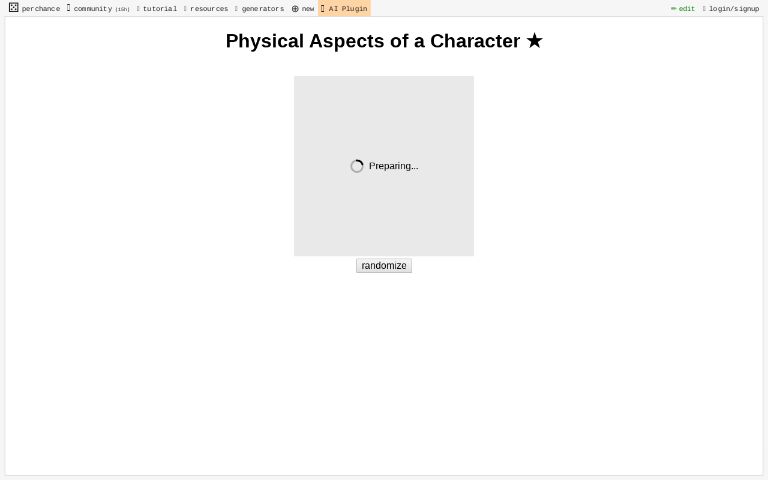 Physical Aspects of a Character ★ ― Perchance Generator