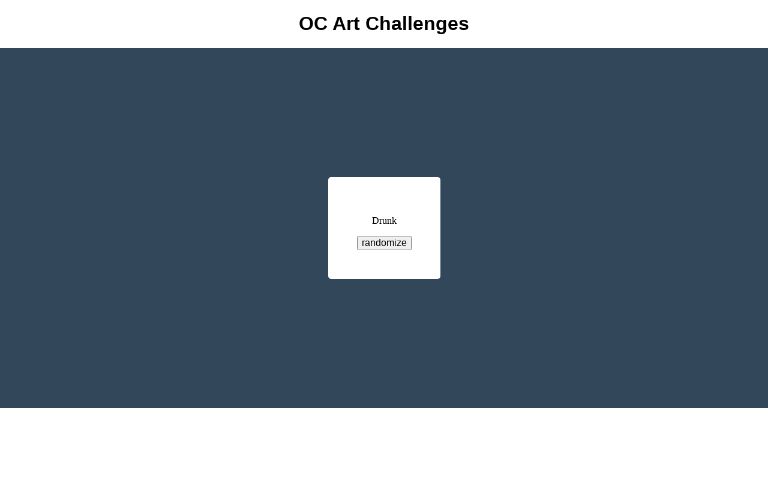 OC Art Challenges ― Perchance Generator
