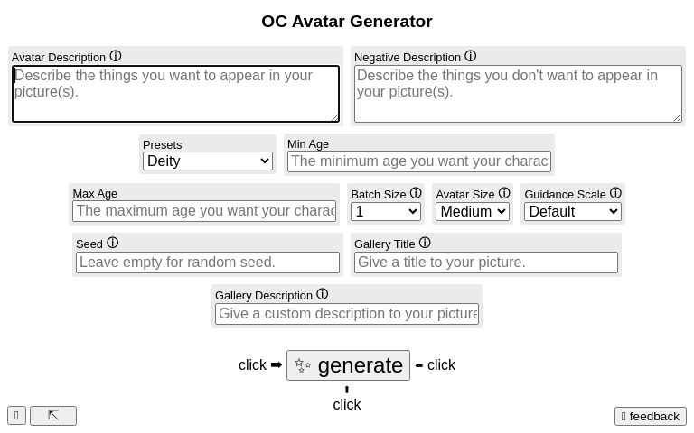OC Avatar Generator (T2I)