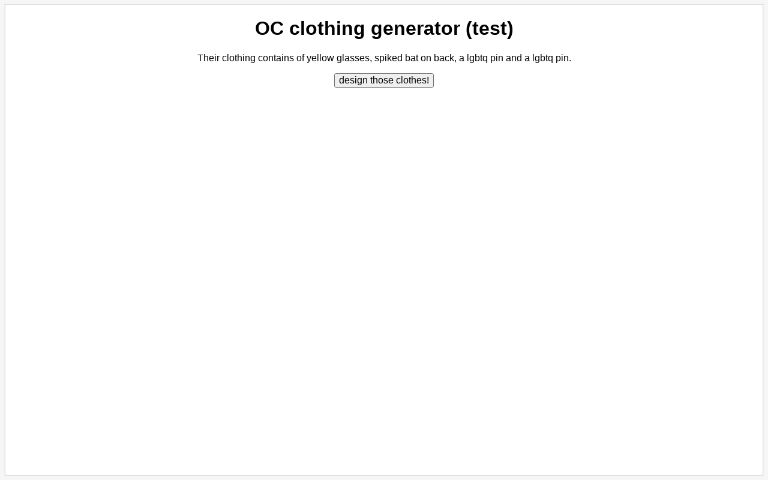 OC clothing generator (test)