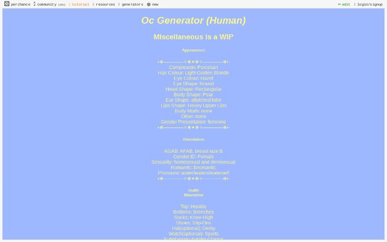Oc Generator Human