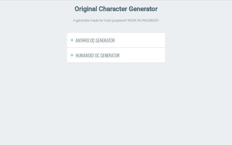 Original Character Generator