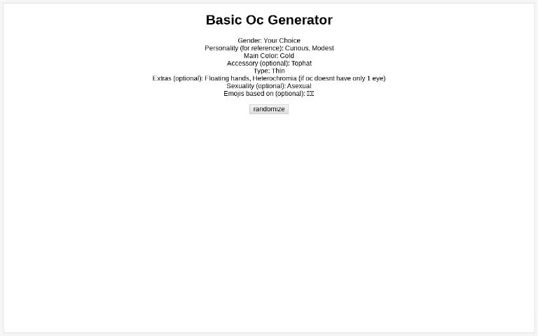 Basic Oc Generator