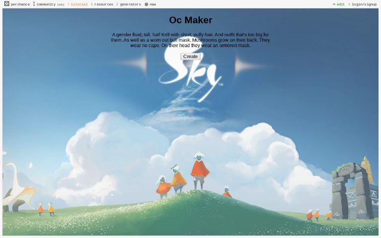 Oc Maker ― Perchance Generator