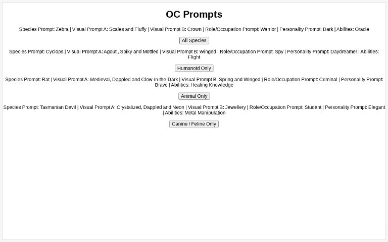 OC Prompts ― Perchance Generator