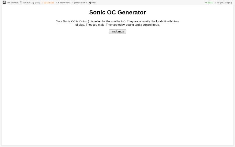 Sonic OC Generator