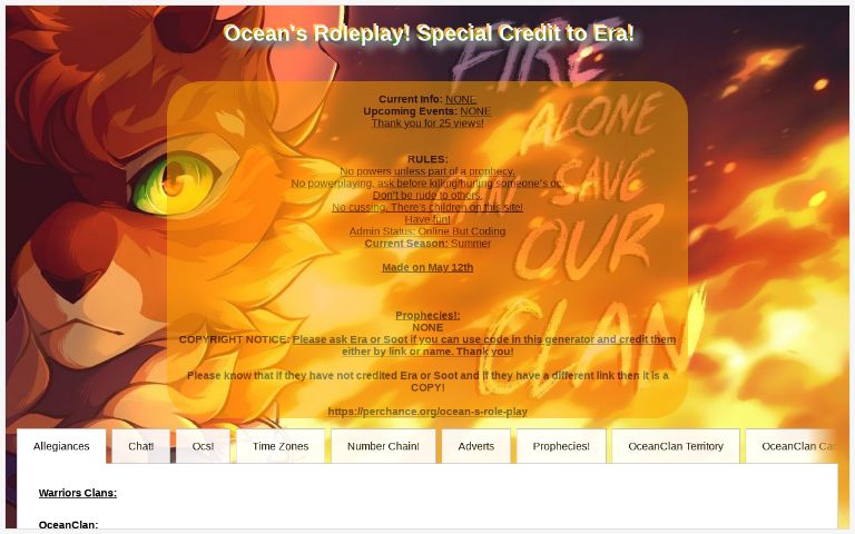 Ocean's Roleplay! Special Credit to Era!