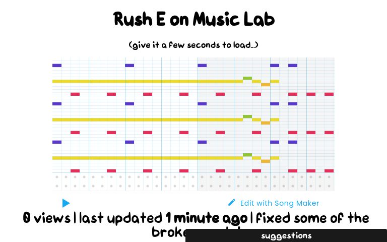Rush E on Music Lab ― Perchance Generator