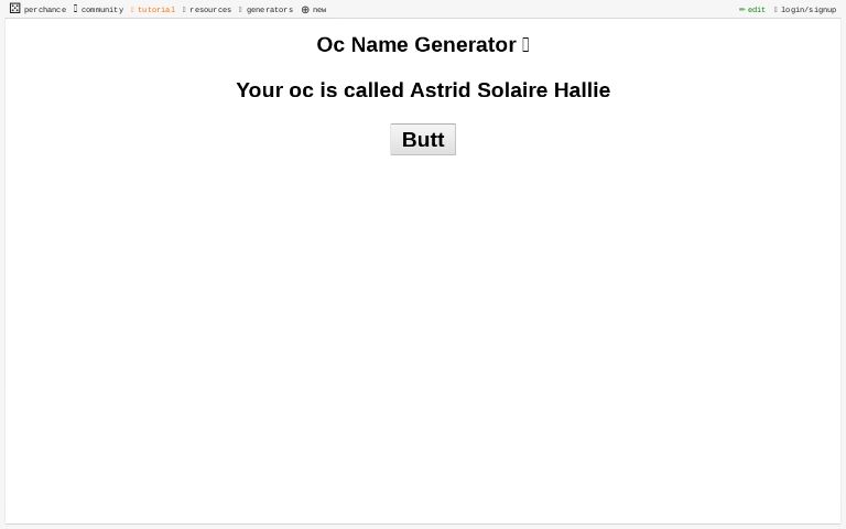 Oc Name Generator 💪 Your oc is called Cici Butt