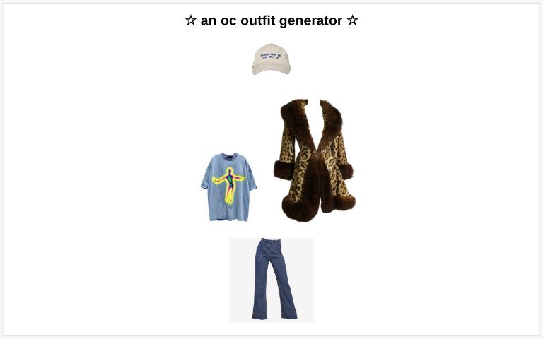 an oc outfit generator ☆