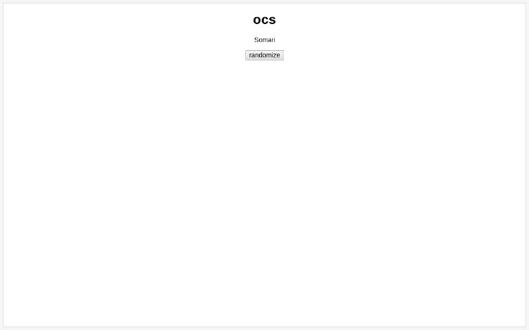 ocs ― Perchance Generator