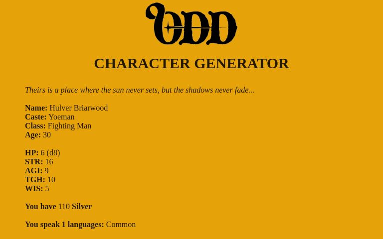 Character Generator