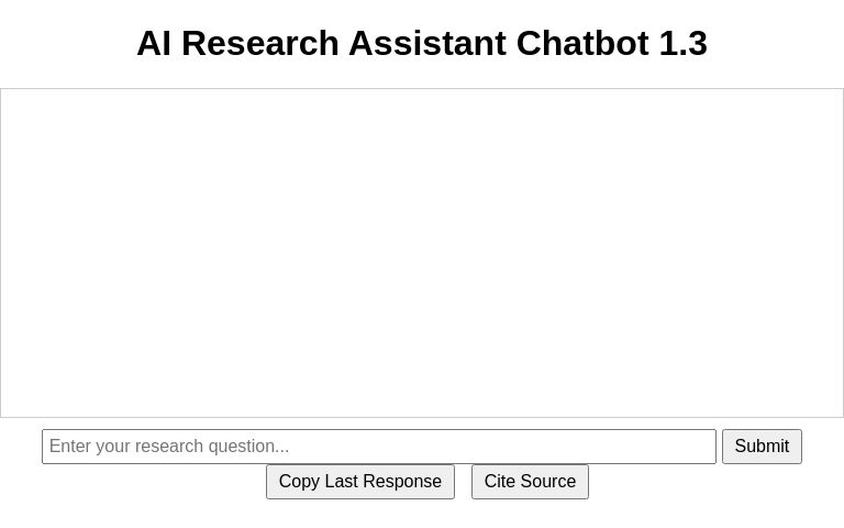 AI Research Assistant Chatbot 1.3 ― Perchance Generator