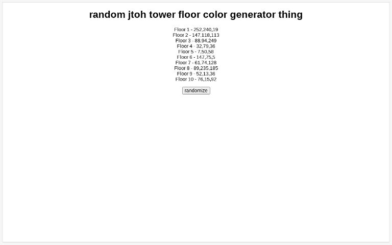 random jtoh tower floor color generator thing